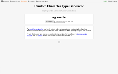 Random Character Type Generator