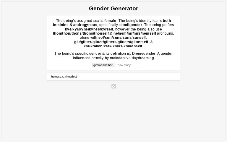 Gender Generator