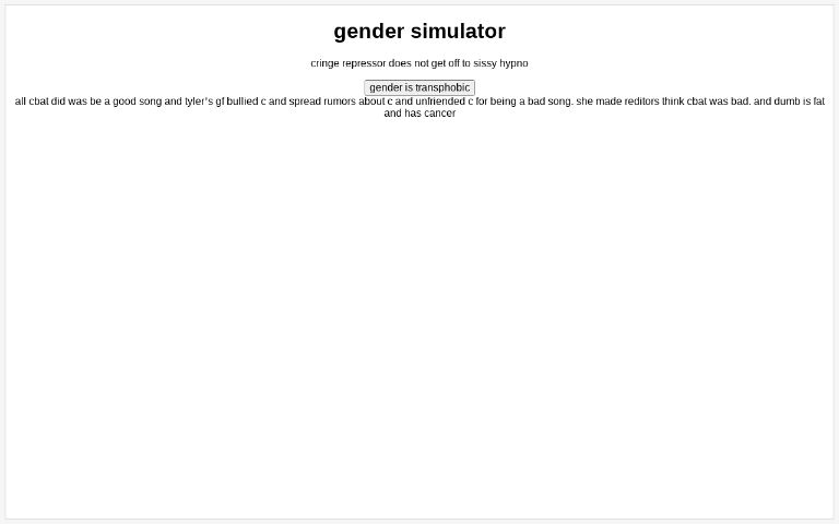gender simulator ― Perchance Generator