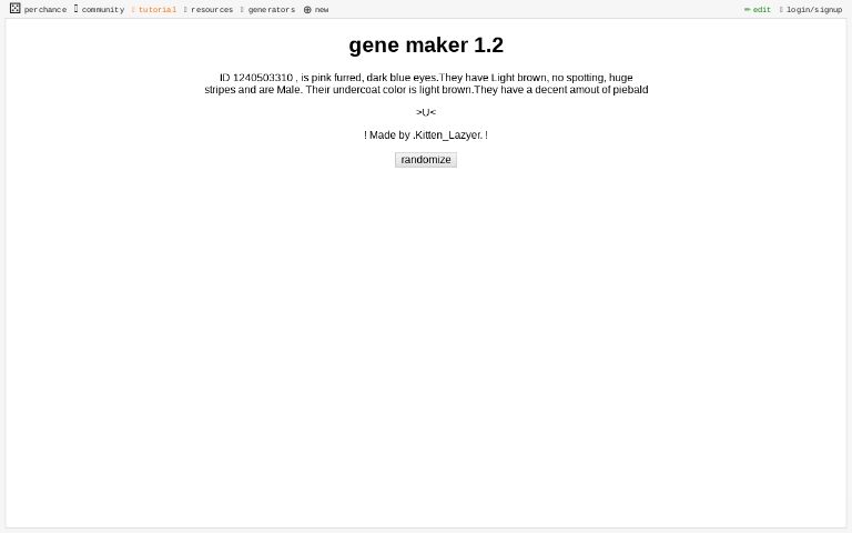 gene maker 1.2 ― Perchance Generator