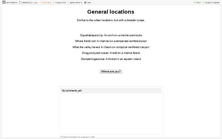 General locations