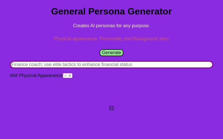 General Persona Generator
