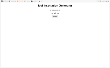 Idol Inspiration Generator