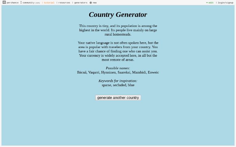 Country Generator