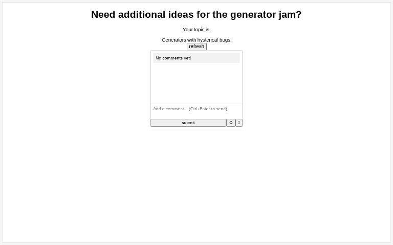 Generator Jam Prompts List