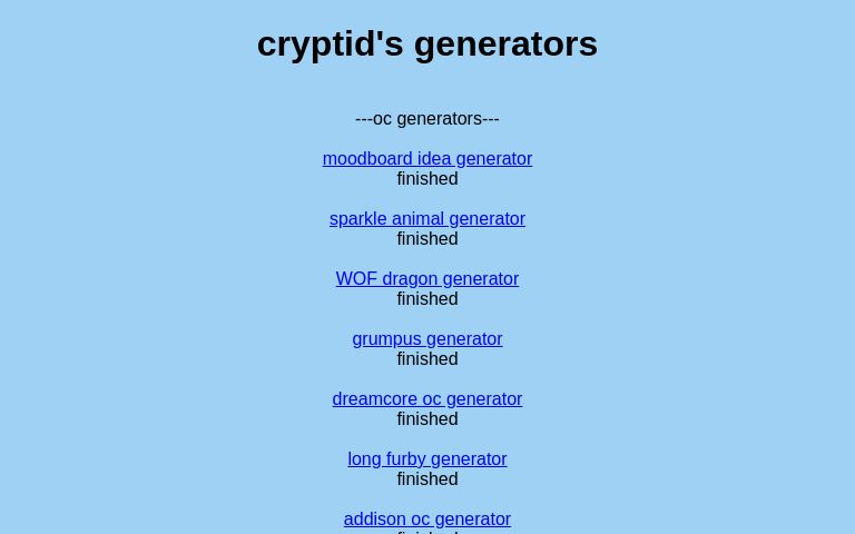 cryptid's generators