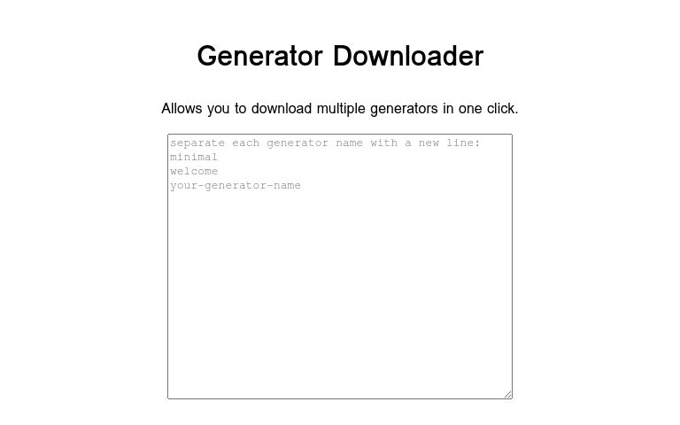 Generator Downloader