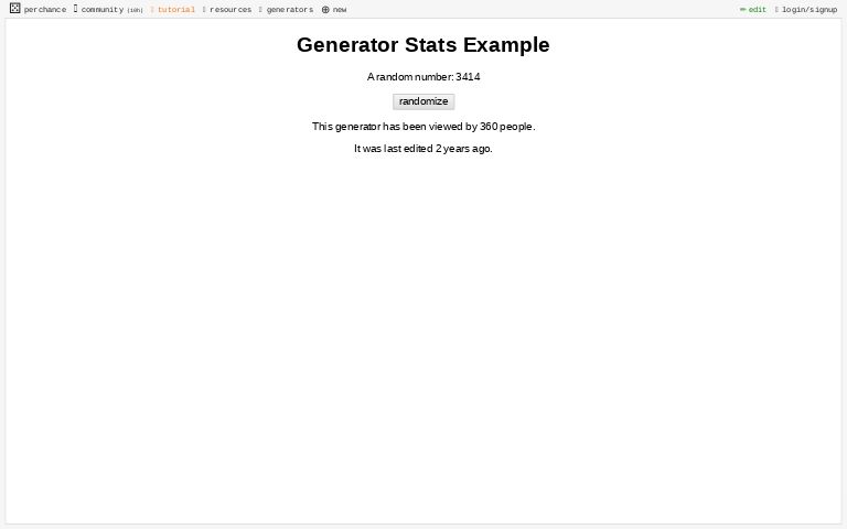 Generator Stats Example