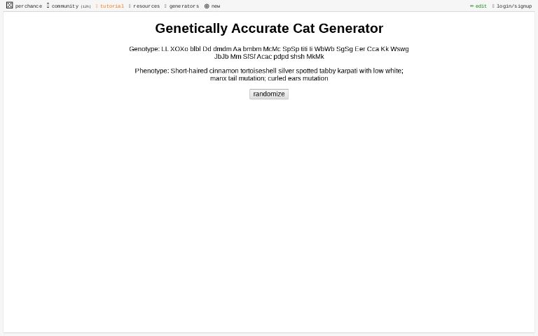 Genetically Accurate Cat Generator