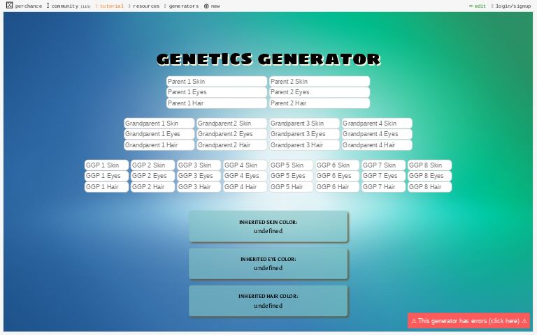 genetics generator