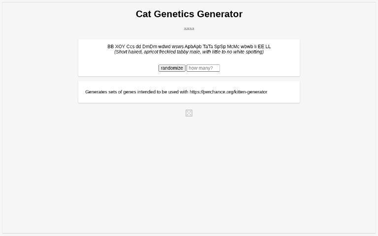 Cat Genetics Generator