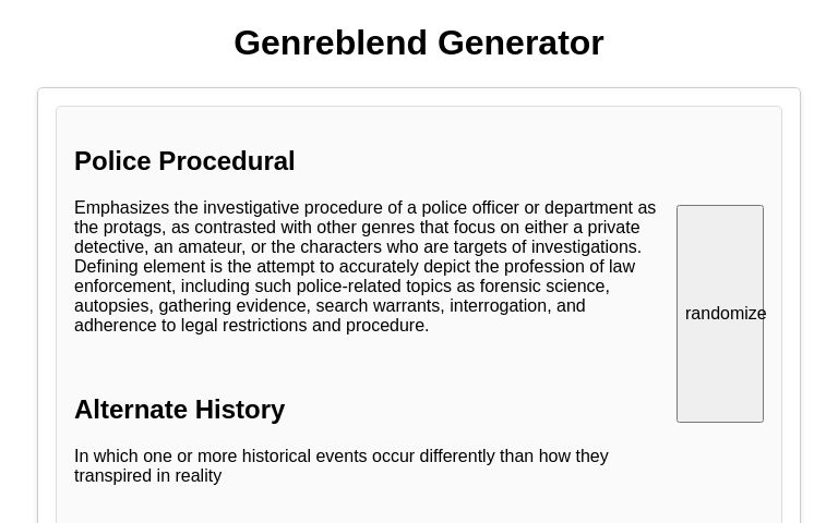 Genreblend Generator