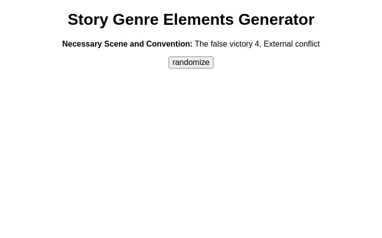 Story Genre Elements Generator