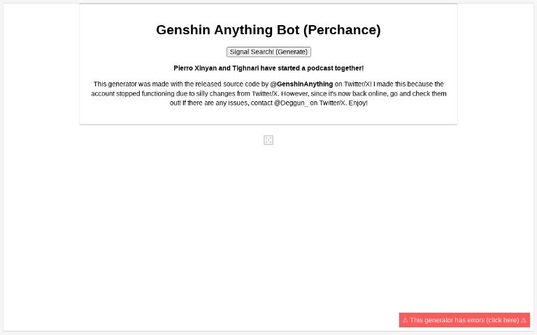Genshin Anything Bot (Perchance) ― Perchance Generator