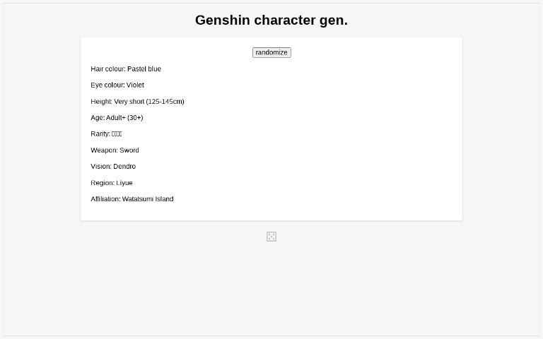Genshin character gen.