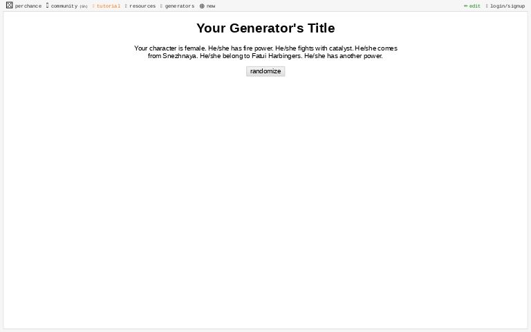 Genshinimpact ― Perchance Generator