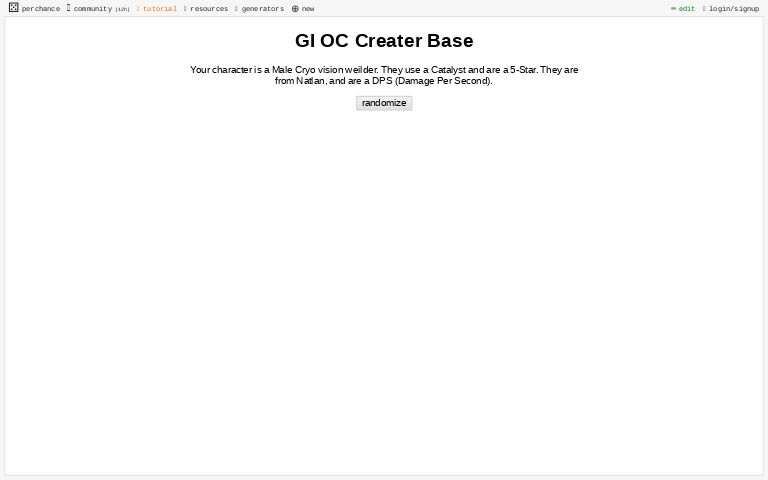 GI OC Creater Base ― Perchance Generator
