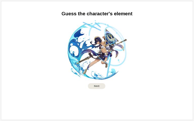 Guess the character's element ― Perchance Generator