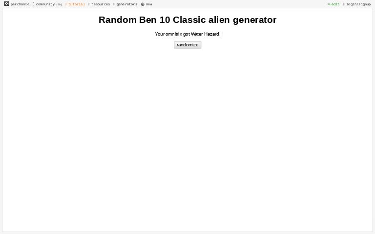Random Ben 10 Classic alien generator