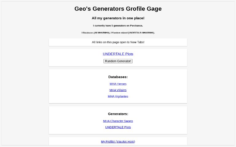 Geo's Generators Grofile Gage