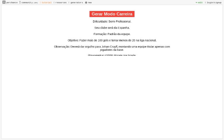 Geradordecarreirawsc ― Perchance Generator