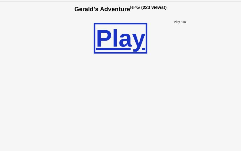 Gerald's AdventureRPG ( views!) ― Perchance Generator