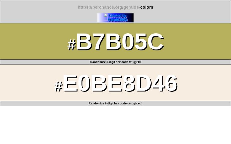 Geralds Colors ― Perchance Generator