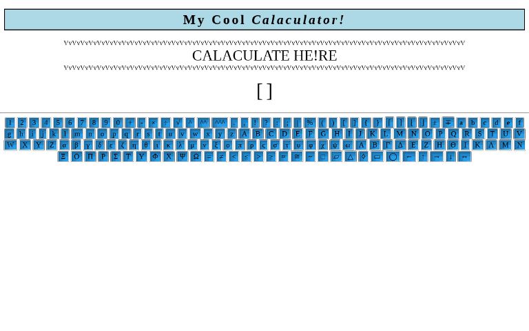 My Cool Calaculator! ― Perchance Generator