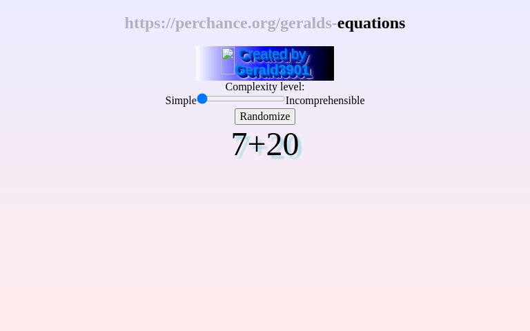 https://perchance.org/geralds-equations ― Perchance Generator