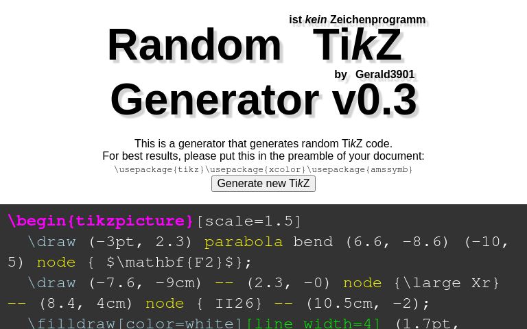 Random TikZ Generator