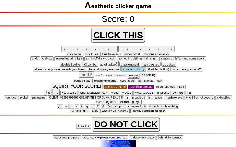 Geralds Aesthetic Clicker ― Perchance Generator