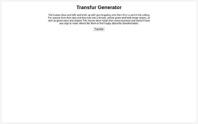 Transfur Generator
