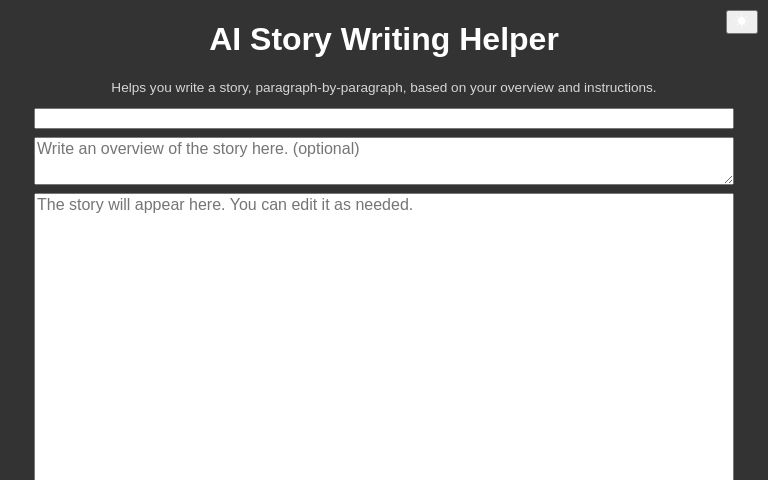 AI Story Writing Helper ― Perchance Generator