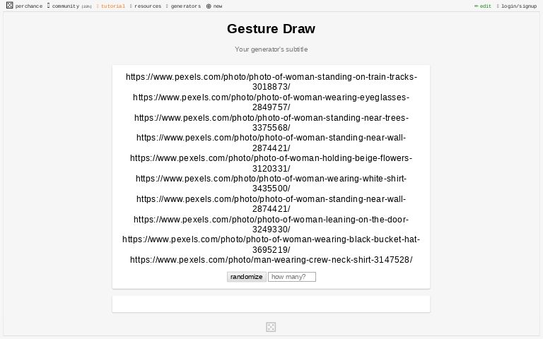 Gesture Draw ― Perchance Generator