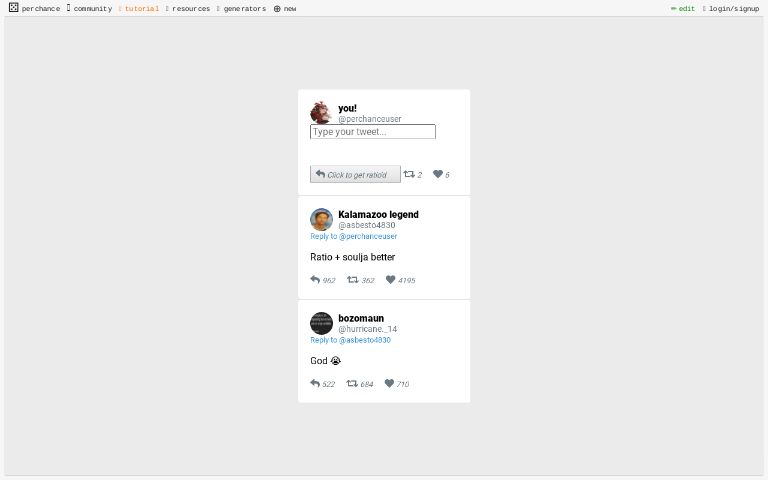 get ratiod on twitter simulator ― Perchance Generator