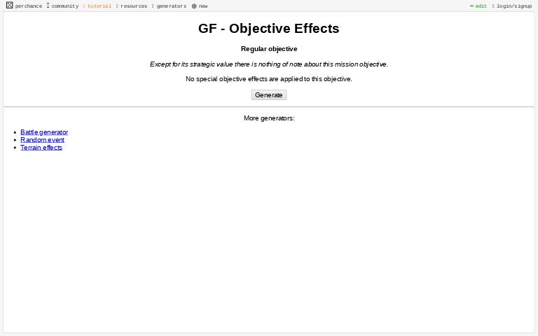 GF - Objective Effects ― Perchance Generator