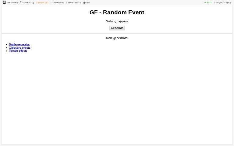 GF - Random Event ― Perchance Generator