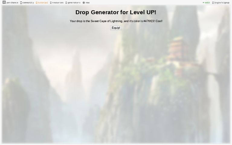 Drop Generator for Level UP!