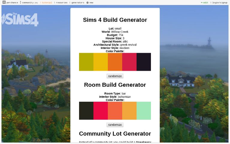 Sims 4 Build Generator