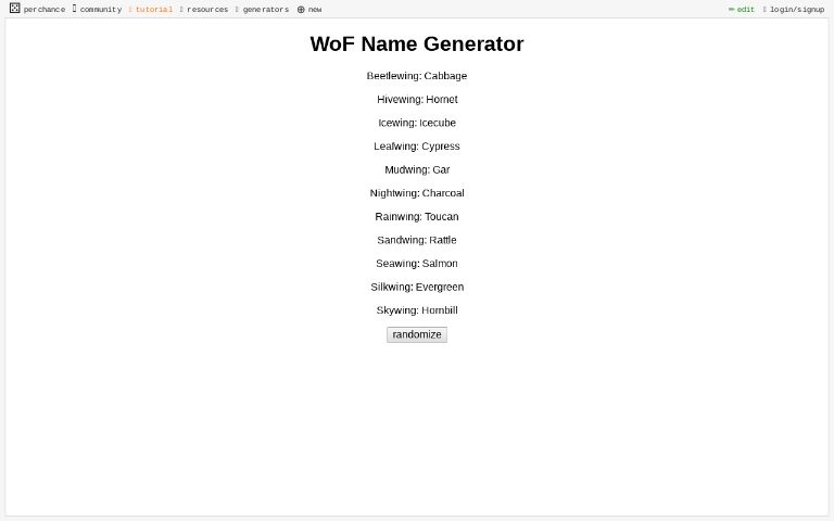 WoF Name Generator
