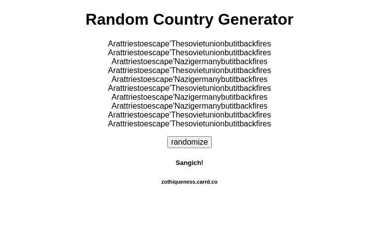 Random Country Generator
