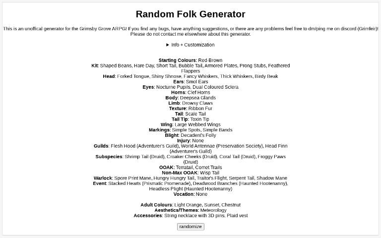 Random Folk Generator