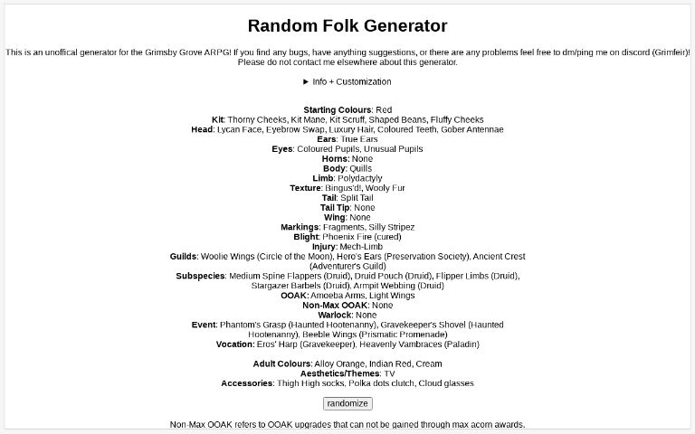 Random Folk Generator