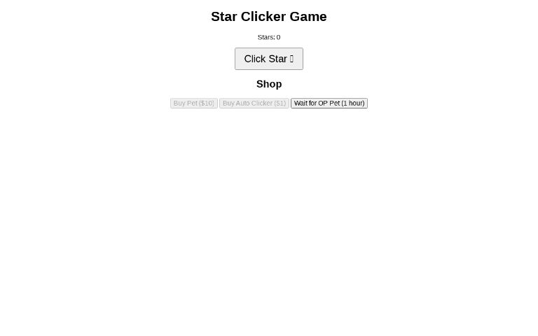 Star Clicker Game ― Perchance Generator