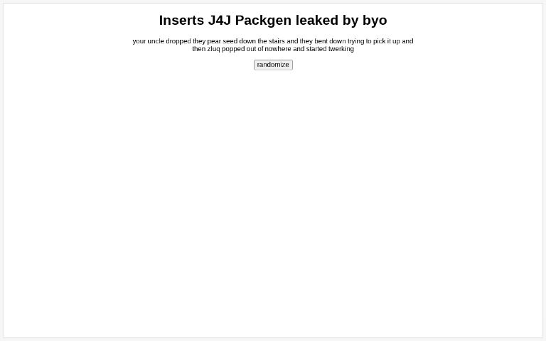 Inserts J4J Packgen leaked by byo ― Perchance Generator