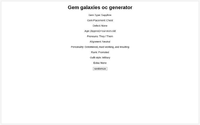 Gem galaxies oc generator