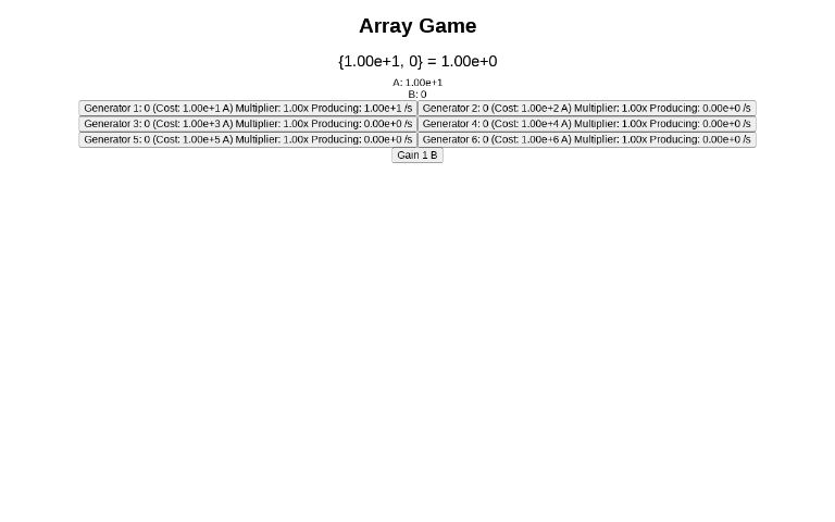Array Game ― Perchance Generator