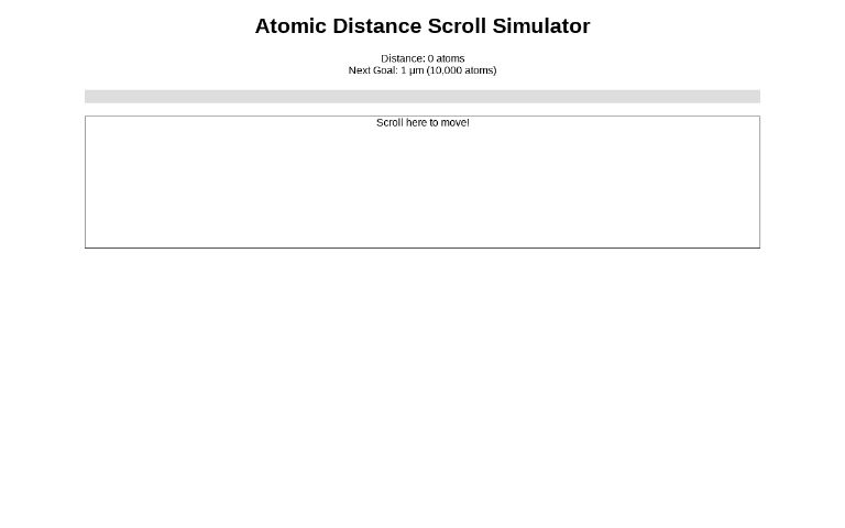 Atomic Distance Scroll Simulator ― Perchance Generator