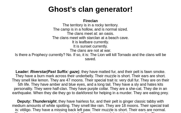 Ghost's clan generator!