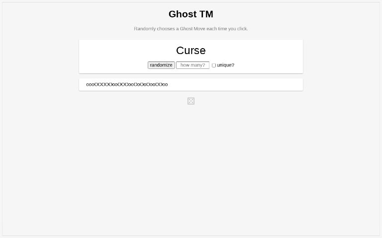 Ghost TM ― Perchance Generator